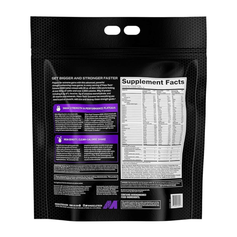 Mass Tech Extreme 2000 20lb – Muscletech - Vainilla - Colsports